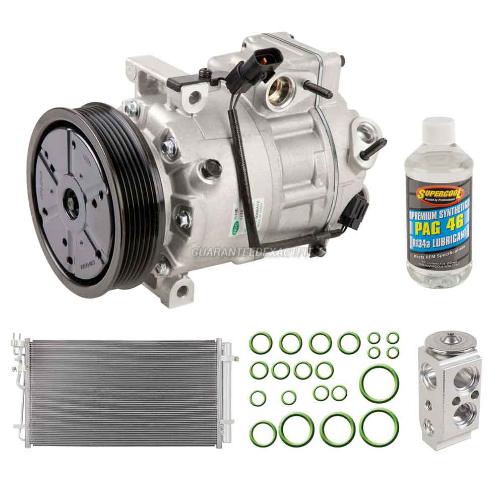 2009 hyundai Genesis A/C Compressor and Components Kit 4.6L Engine 61 ...